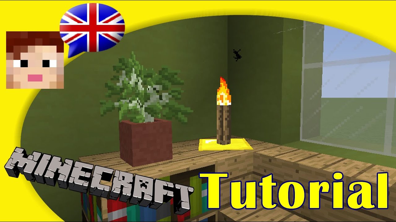 Tutorial - Make a candleholder to decorate your Minecraft house - YouTube