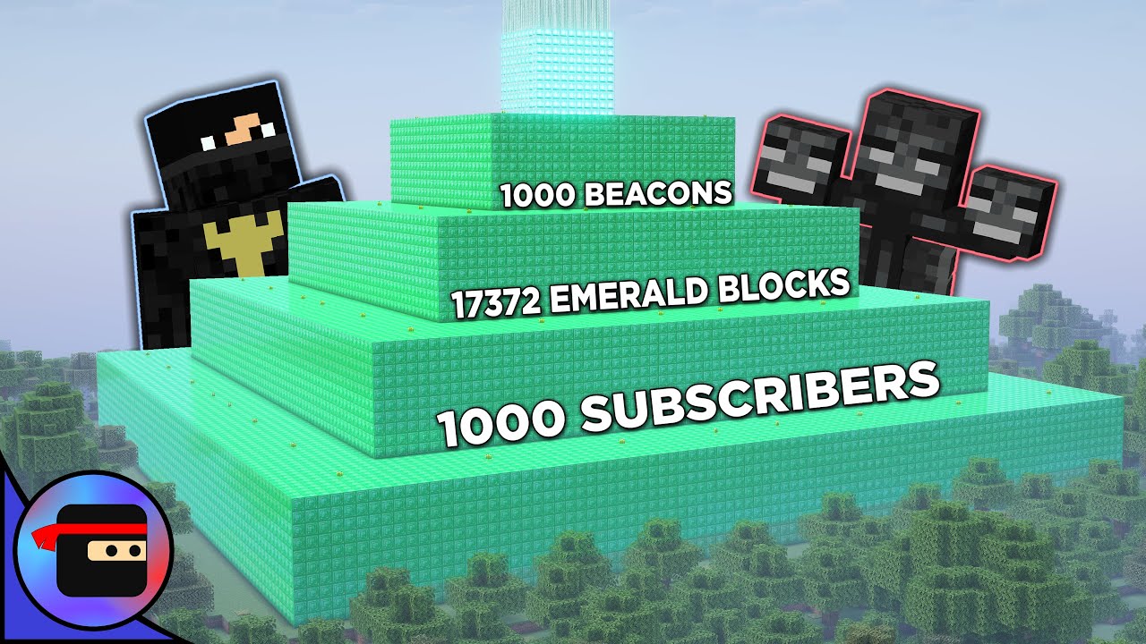 I Used 1,000 BEACONS for this MEGA Beacon in Minecraft Survival! - YouTube
