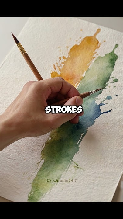 Relax & Paint |🙂| Mindful Watercolor Techniques for Inner Peace #shorts ...