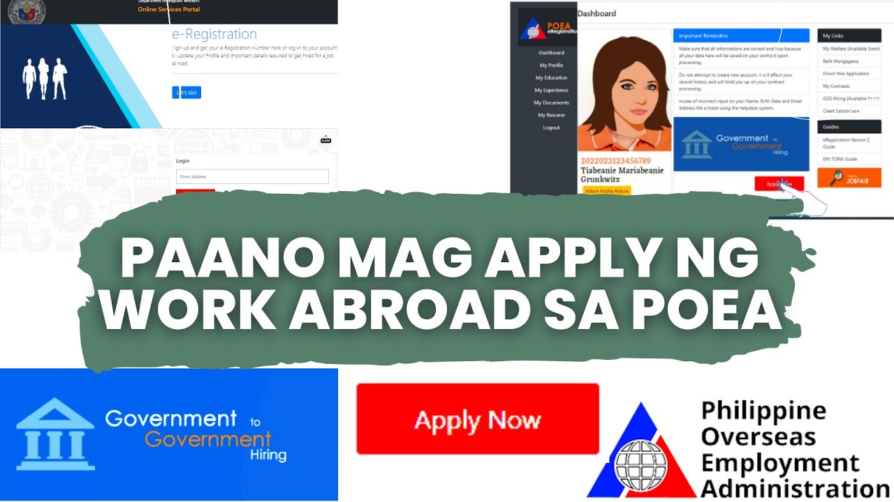 PAANO MAG APPLY NG WORK PA-ABROAD SA POEA - YouTube
