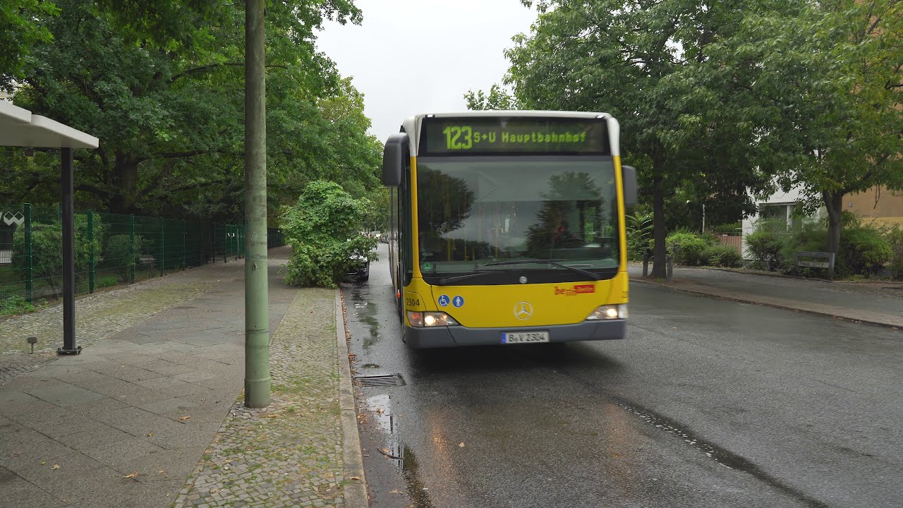 Germany, Berlin, bus 123 ride from Popitzweg to U-Bahnhof Halemweg ...
