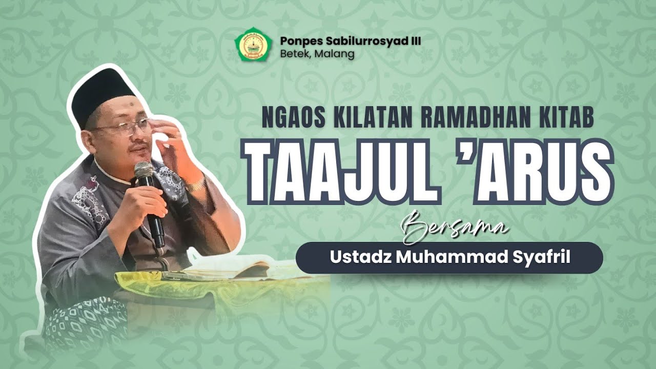Ngaos kitab Tajul 'Arus bersama ustad Syafril 12-03-2025 - YouTube