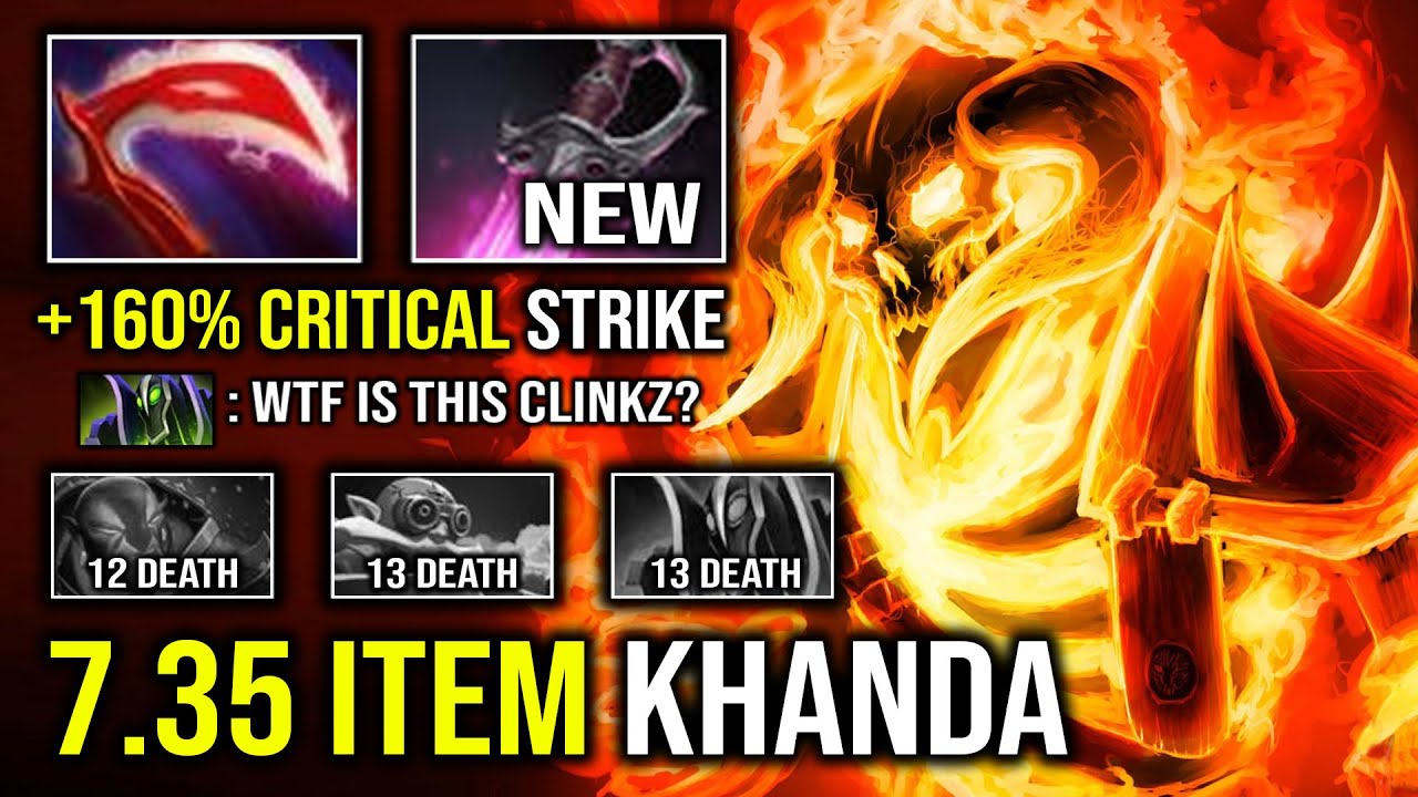 NEW 7.35 First Item Desolator Khanda 160% Critical Strike Brutal ...