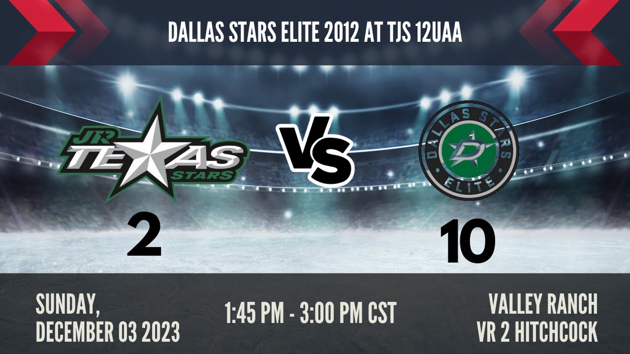 12/03/23 : Dallas Stars Elite 2012 (10) at TJS 12uAA (2) - YouTube