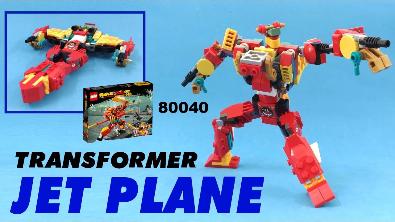 Tutorial: Let's build Transformer Jet plane from LEGO Monkie Kid 80040 ...