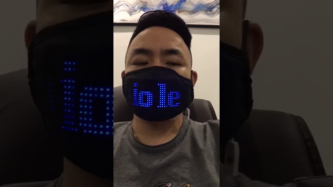 Enoptech Flexible LED mask screen display DIY LED Text and Message MASK ...