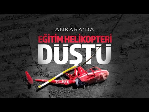 Ankara'da eğitim helikopteri düştü