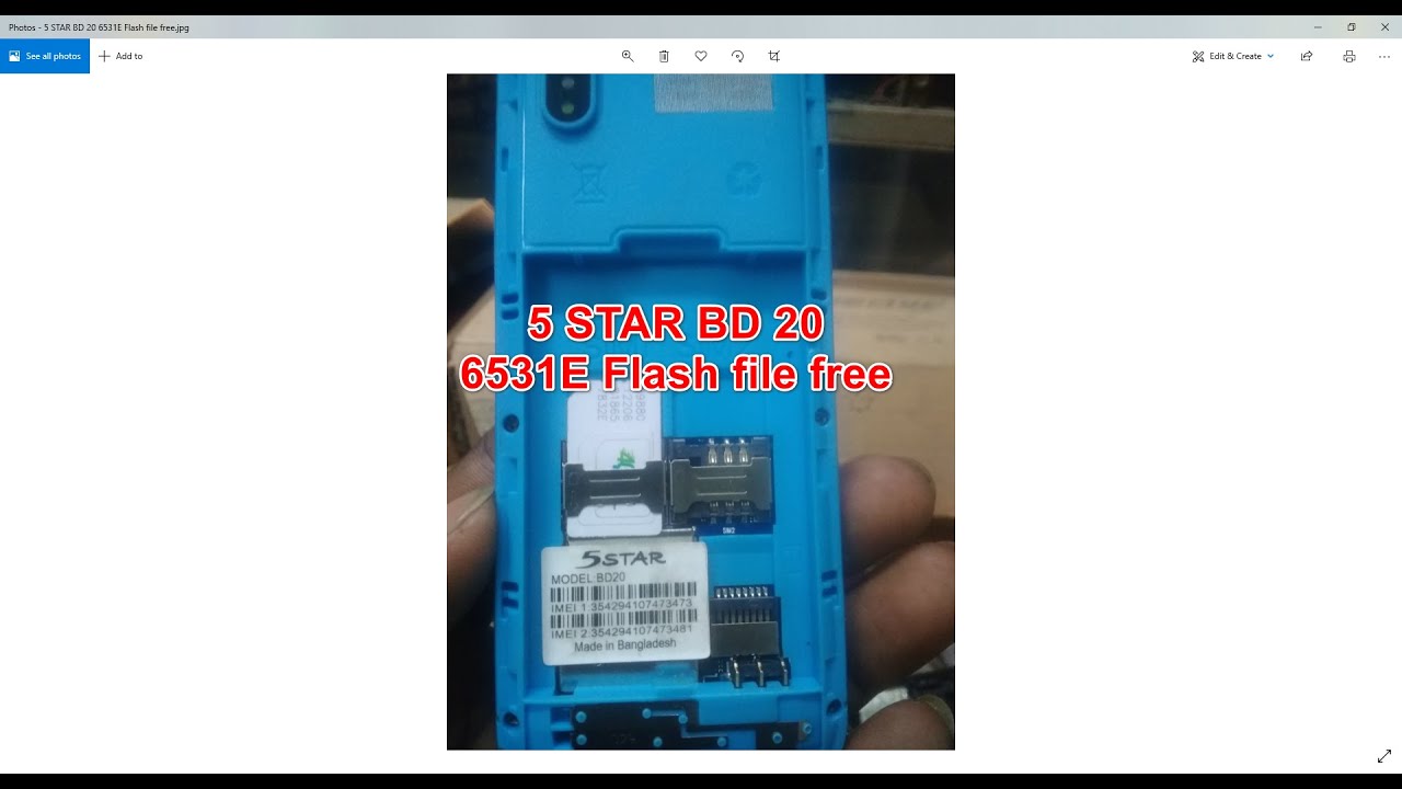 5 STAR BD 20 6531E Flash file free cm2 read file - YouTube
