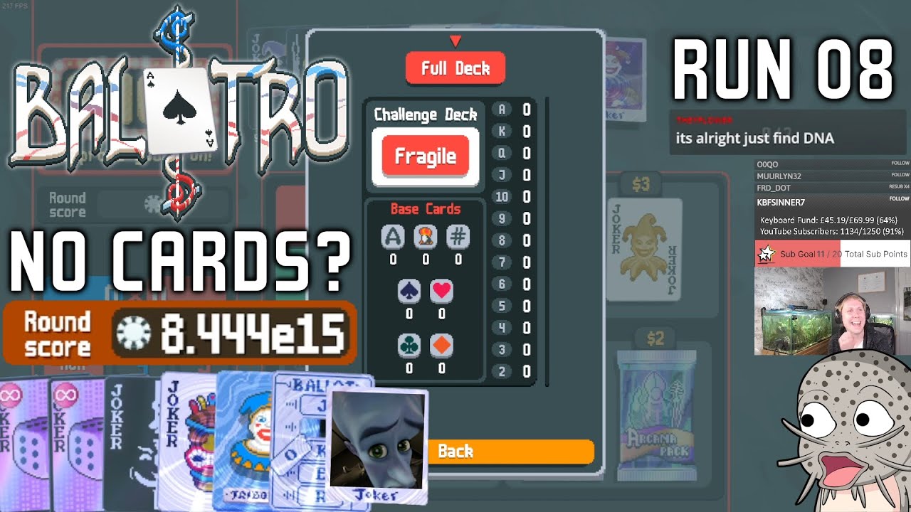 Destroying Our Entire Deck In The "Fragile" Challenge! Balatro Run #8 ...