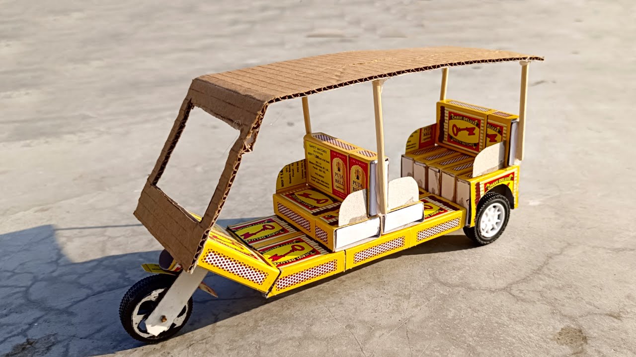 How To Make Tuk Tuk Rickshaw At Home | Tuk Tuk Auto Rickshaw Kaise ...
