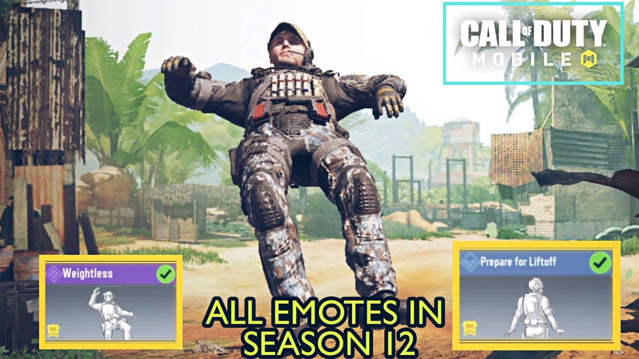 CALL OF DUTY MOBILE + SEASON 12 - ALL EMOTES.. - YouTube