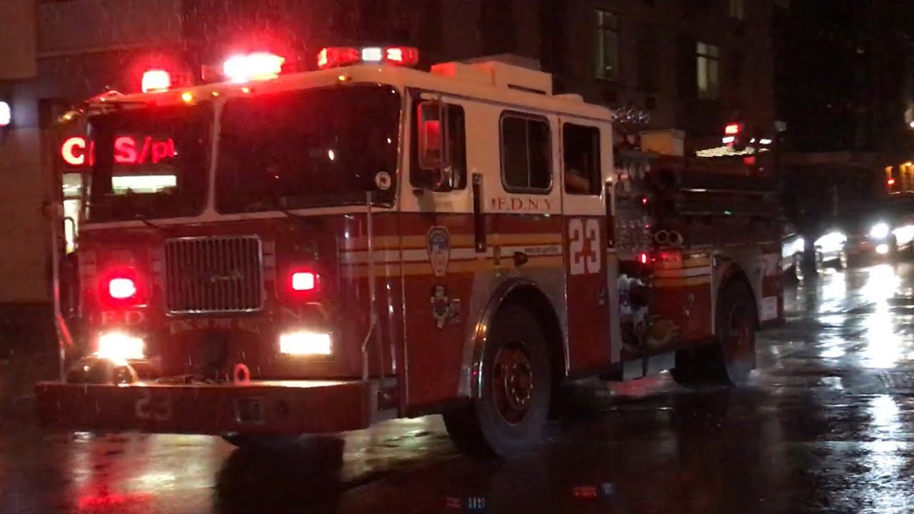 FDNY Spare Engine 23 Responding 9/2/17 - YouTube