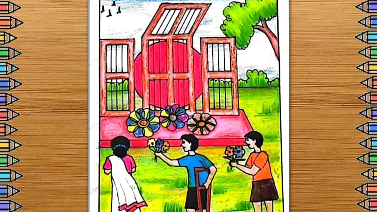 21st February drawing |২১ শে ফেব্রুয়ারি ছবি আঁকা/21 শে ফেব্রুয়ারি ...