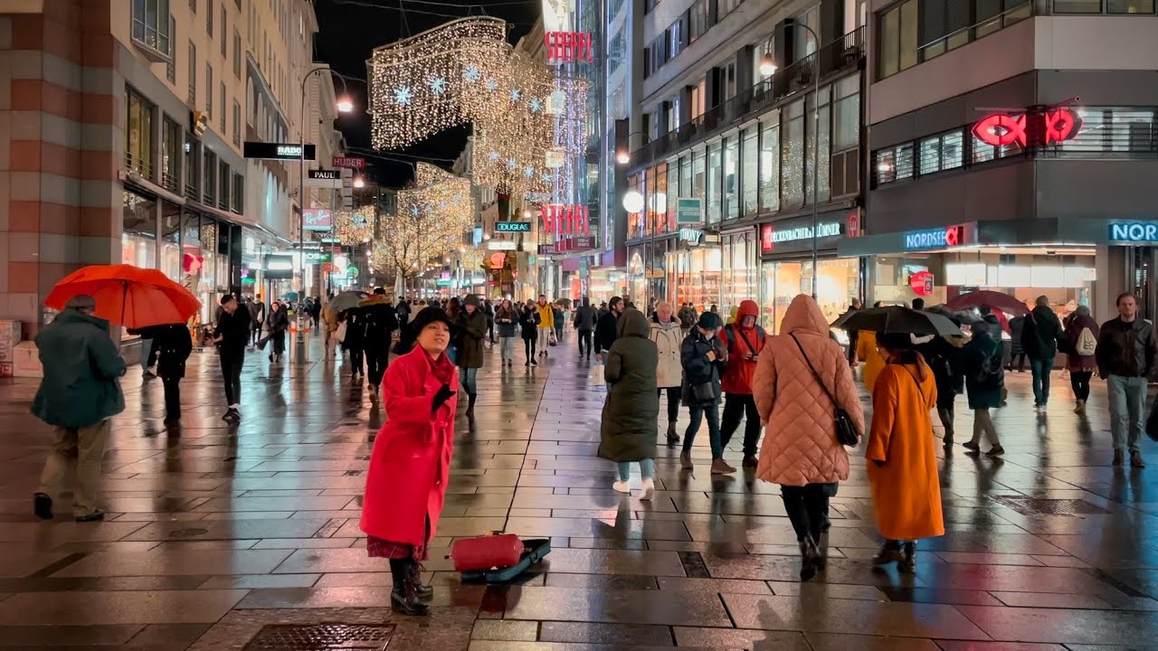 Vienna Walk Christmas Lights Shopping Street Kärntner Straße, Winter ...