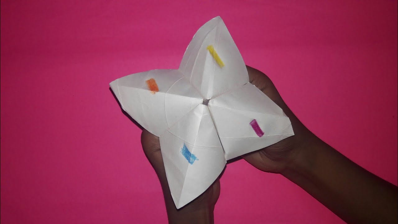 How to make PAPER FORTUNE TELLER in easy steps.. - YouTube