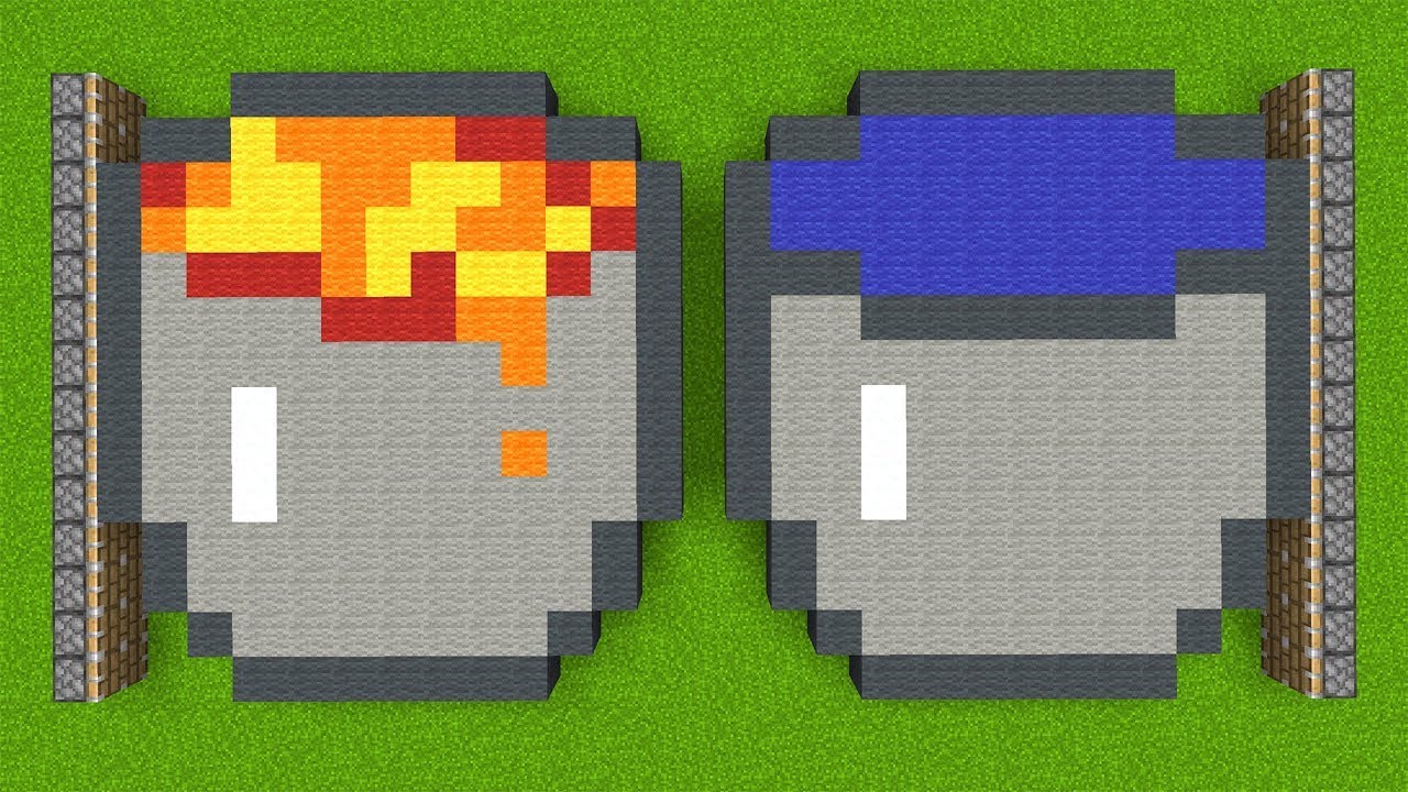 big lava bucket + big water bucket = ??? - YouTube