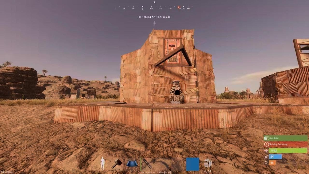 Rust Console Single Door Roof Bunker (Still working Next Gen PS5) - YouTube