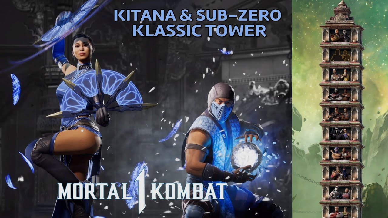 MK1 - *Outworld Gala Kitana* (Sub-Zero Kameo) Klassic Tower Gameplay ...
