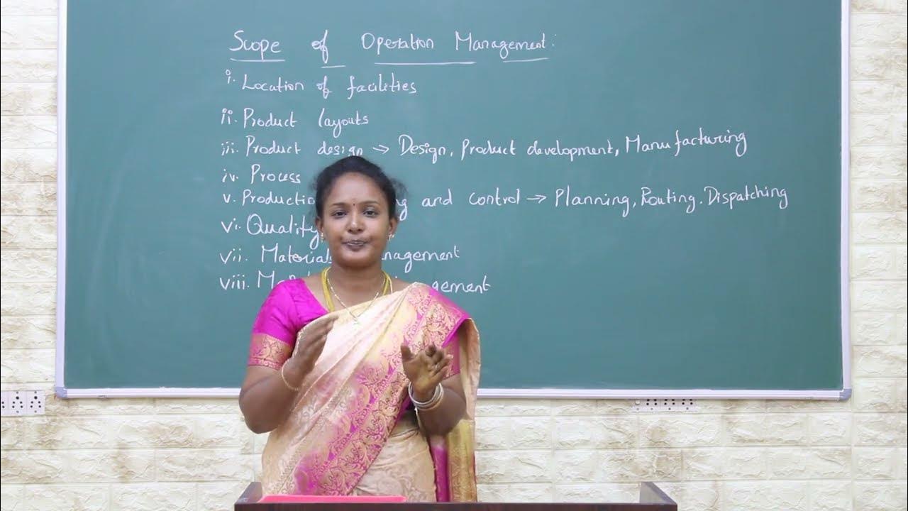 Scope of Operations Management | Operations Management | V.H.N.S.N.College (Autonomous) - YouTube