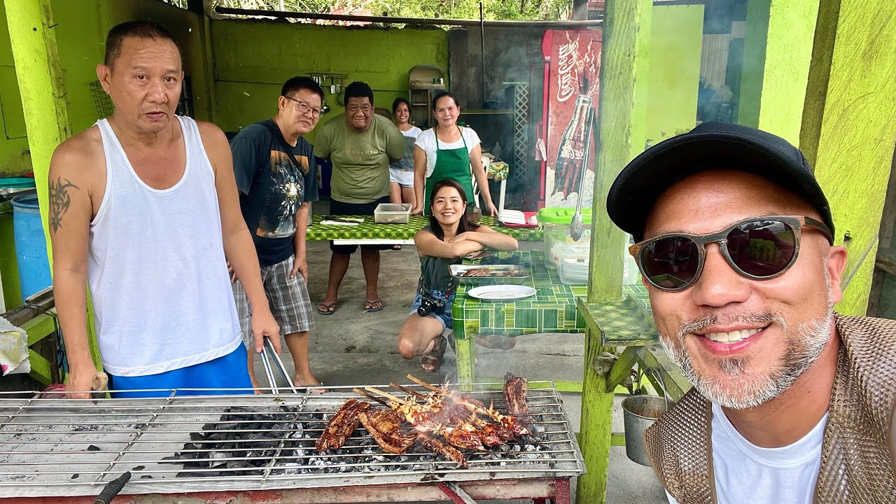 Had the best inihaw na baboy (grilled pork) with the family. # ...