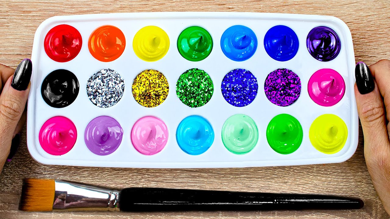 How to Draw Easy Landscape Painting / Satisfying Acrylic Painting ...