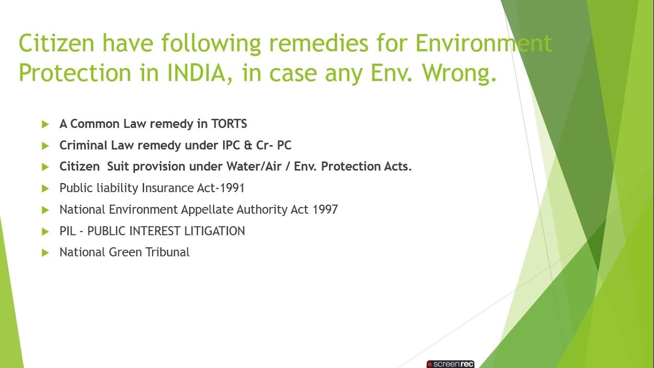 Citizen Suit provision for Environment Protection under Water/Air / EP ...