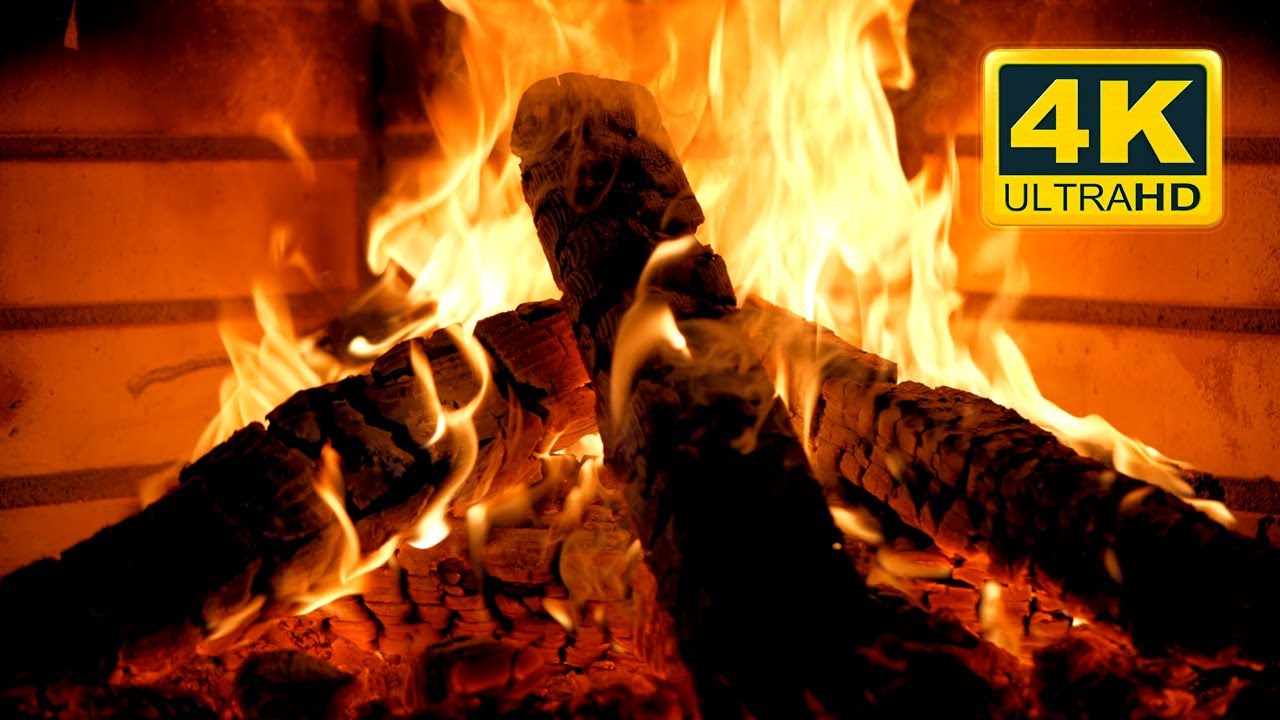 🔥 Crackling Fireplace 4K (12 HOURS). Burning Fireplace & Crackling Fire ...