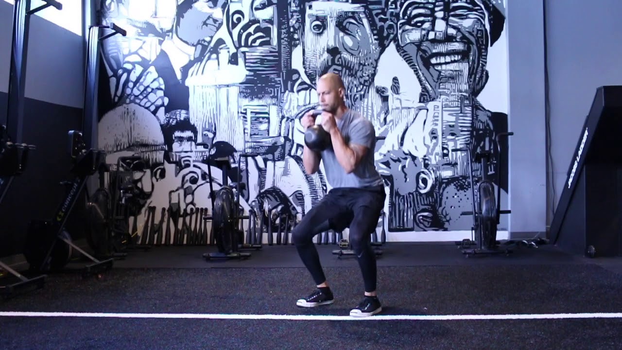 Kettlebell 2 Hand Clean to Squat | How To - YouTube