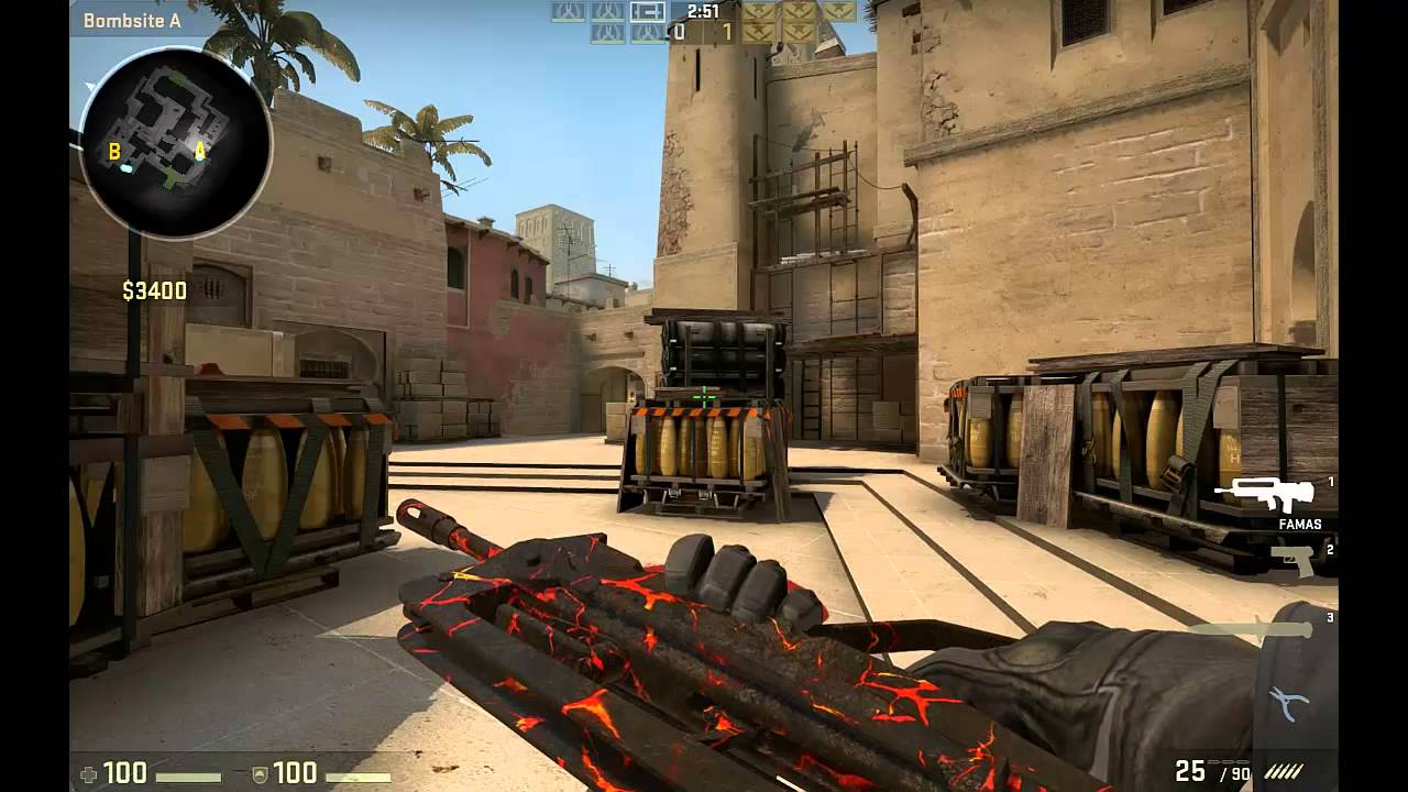 CS:GO Weapon Skin Preview : FAMAS Volcano - YouTube