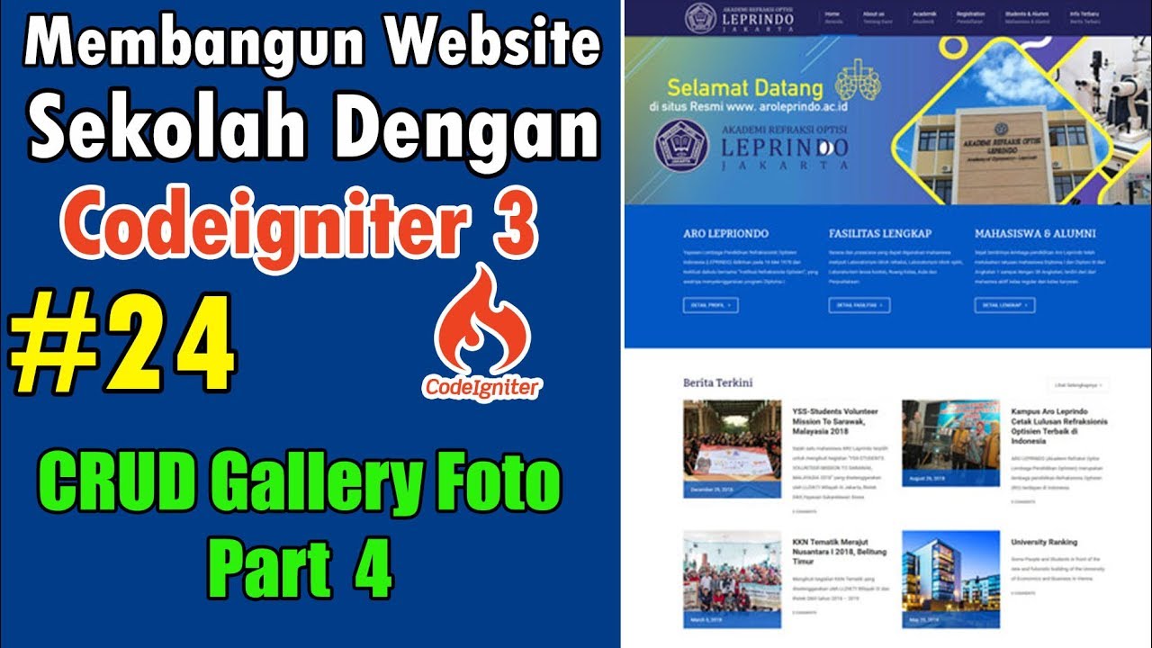 24 Web Sekolah Dengan Codeigniter - Gallery Foto Part 4 - YouTube