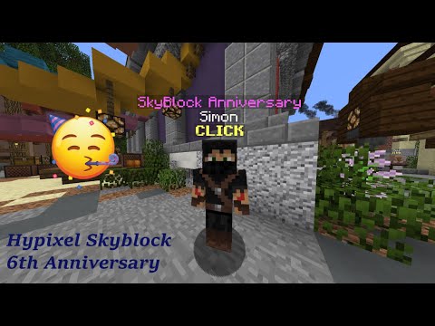 Hypixel Skyblock 6th Anniversary Event! (Claiming Balloon Hat) - YouTube