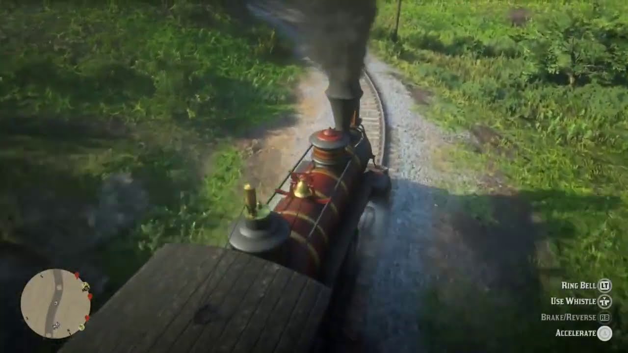 Red Dead Redemption 2 - Crashing trains into wagons - YouTube