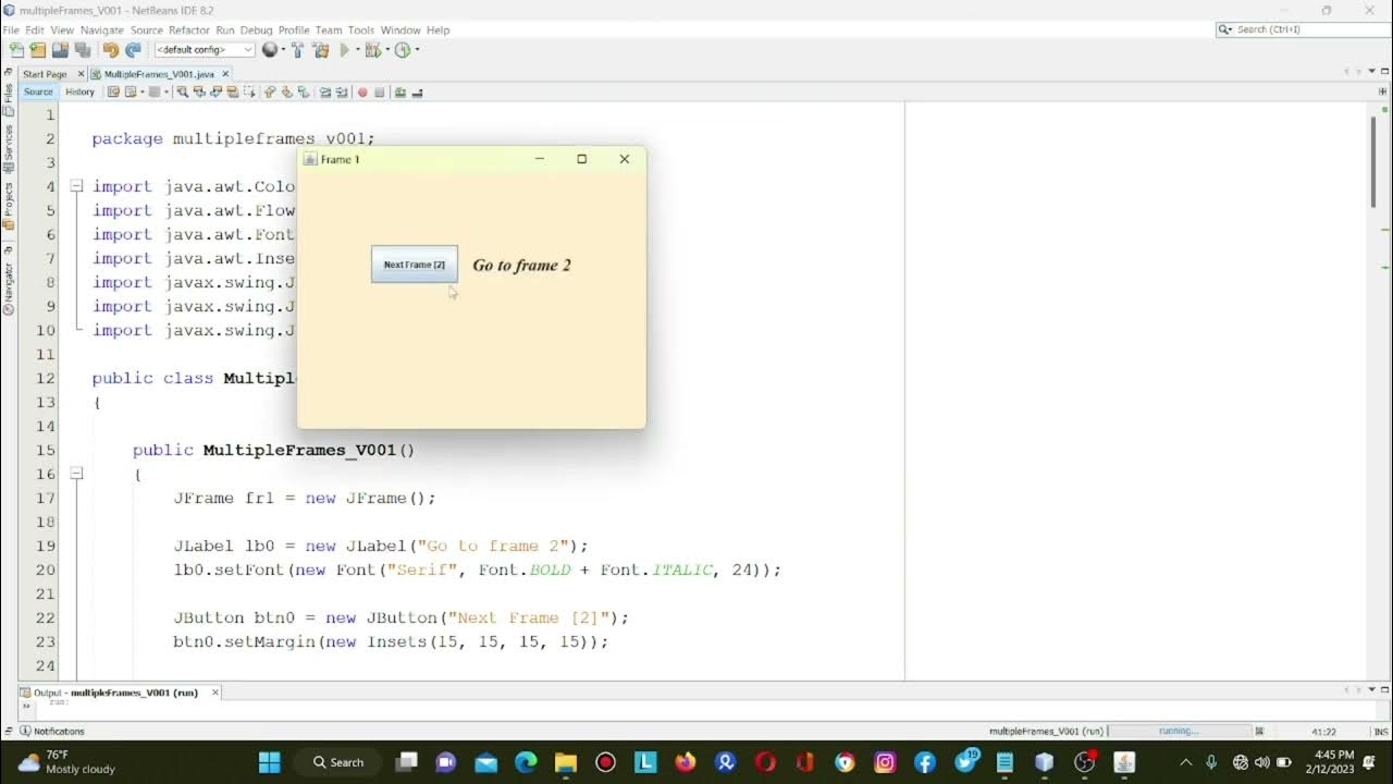 Java Swing Multiple frames - YouTube