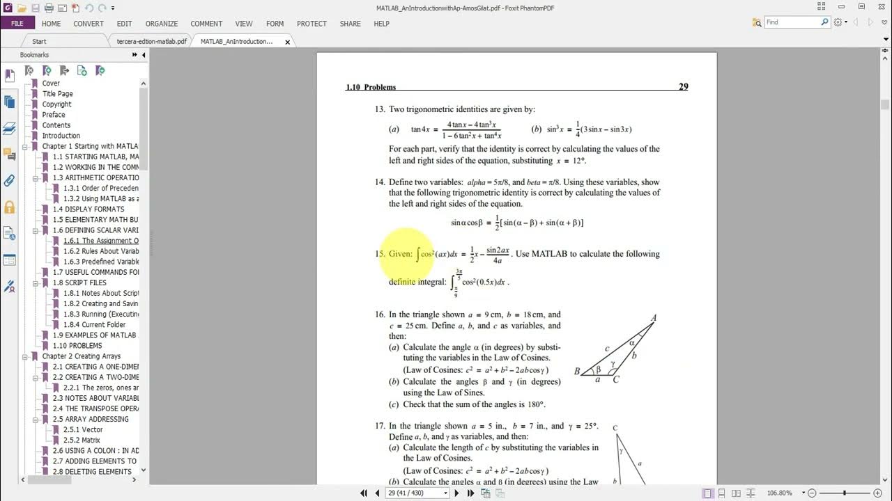 Lecture-28| Proof Trigonometric identity in MATLAB & indefinite integral vs definite integral ...