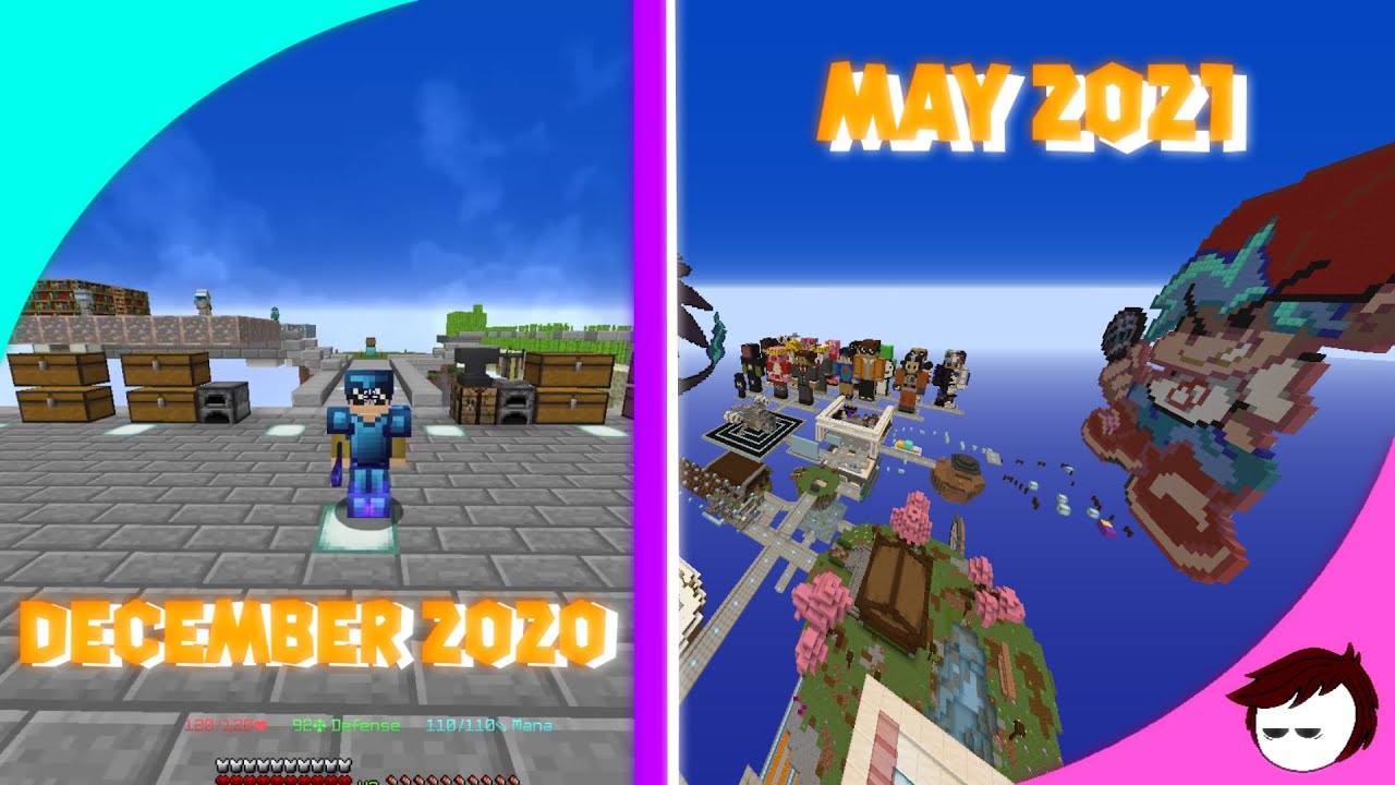 Evolution Of My Hypixel Skyblock Island! (December 2020 May 2021) - YouTube