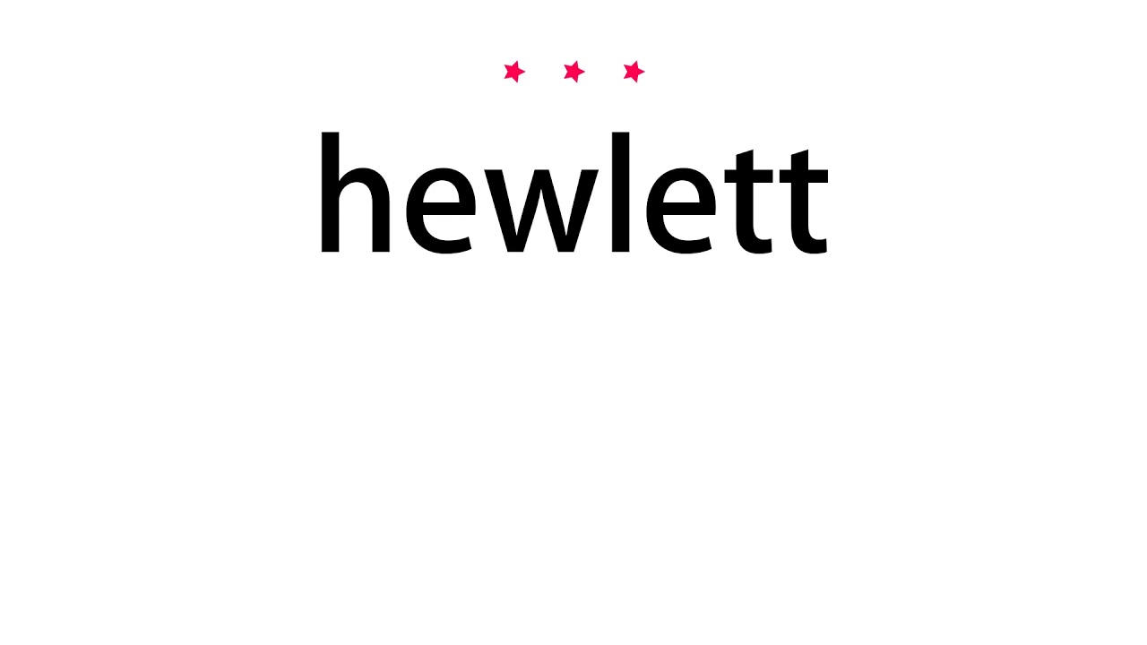How to pronounce hewlett - Vocab Today - YouTube