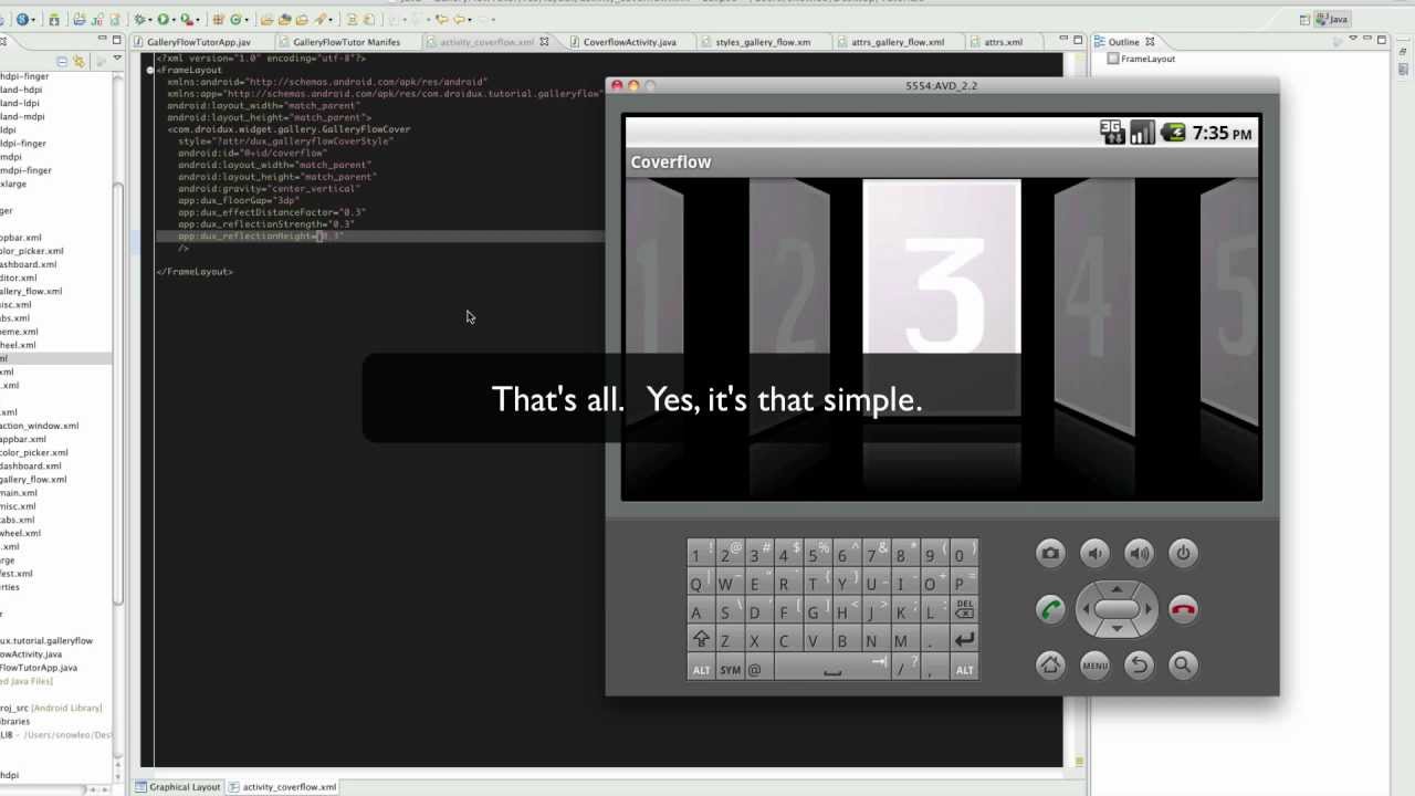 Tutorial: Android Coverflow Effect In Simple Steps - YouTube