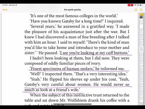 Gatsby Chapter 4: Annotations - YouTube