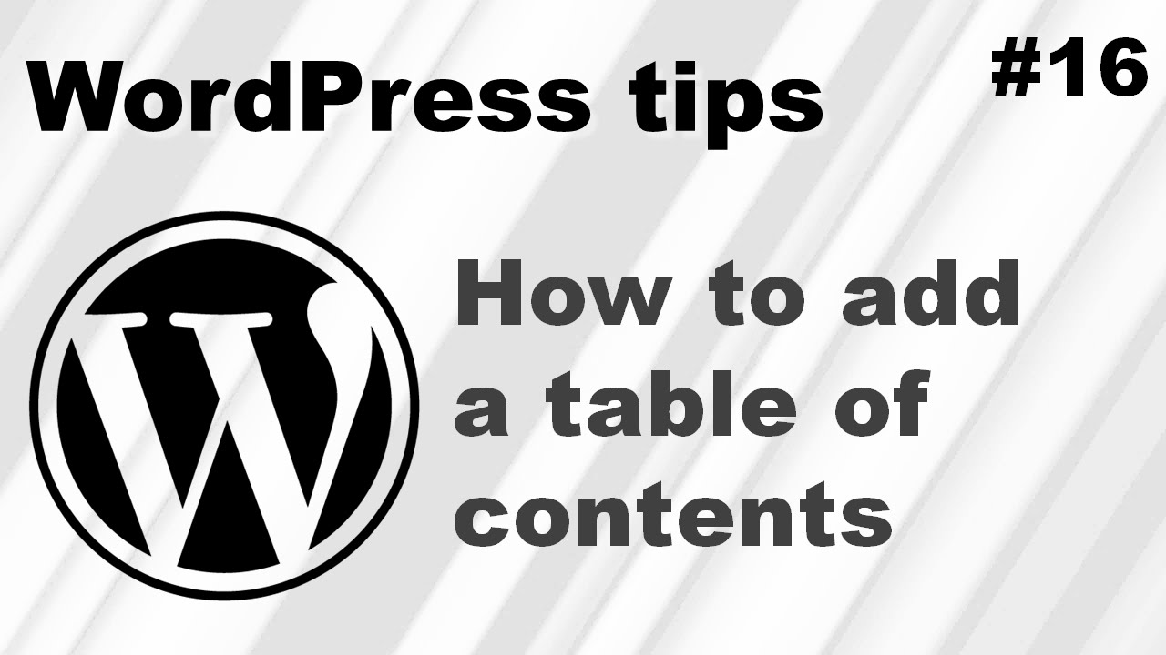 How To Add A Table Of Contents To WordPress YouTube how-to-add-a-table-of-contents-to-wordpress-youtube