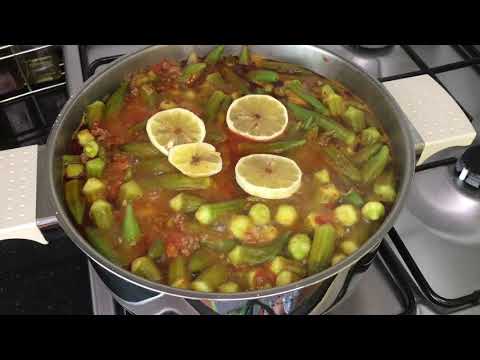 Kıymalı Bamya yemeği (Okra dısh)