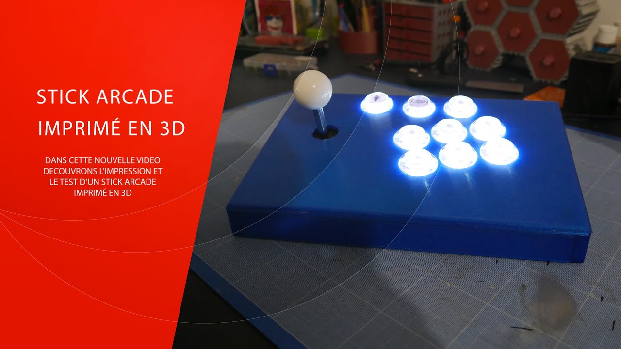 Stick Arcade imprimé en 3D ! - YouTube