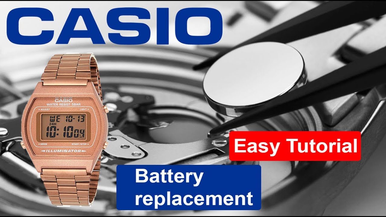 How To Replace The Battery of Casio Watch - Easy Tutorial/تعویض باتری ...