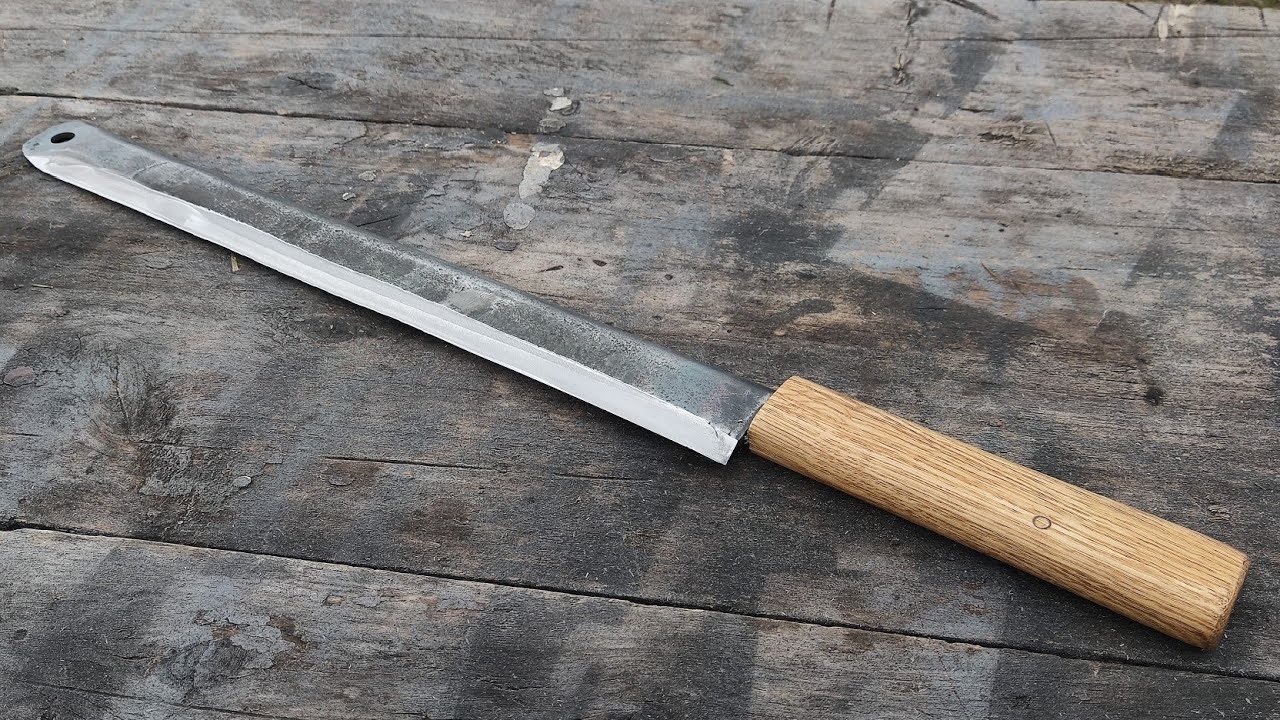 DIY Knife Ax Froe for Firewood Kindling Splitter - YouTube