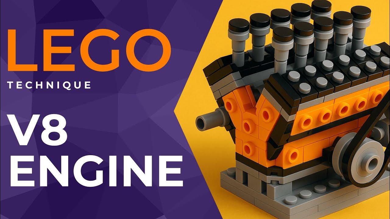 LEGO Technic V8 Engine Build - YouTube