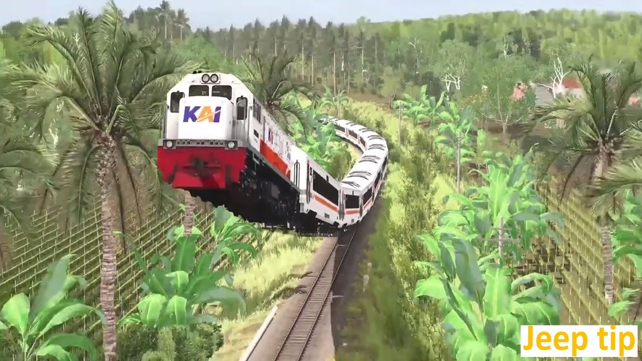 flying train in the sky !!! the train flying green ground & many tree over the other train - YouTube