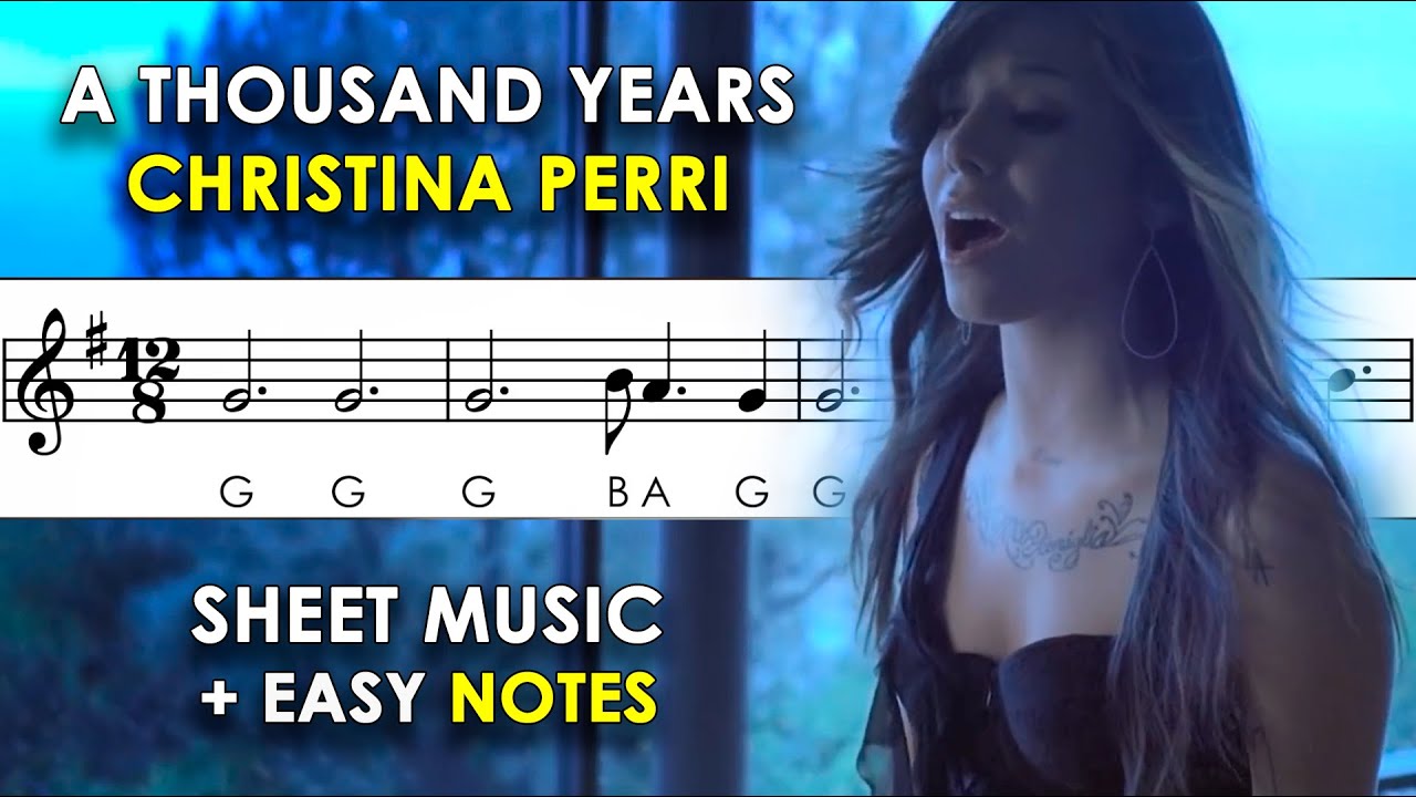A Thousand Years | Sheet Music with Easy Notes for Recorder, Violin ...