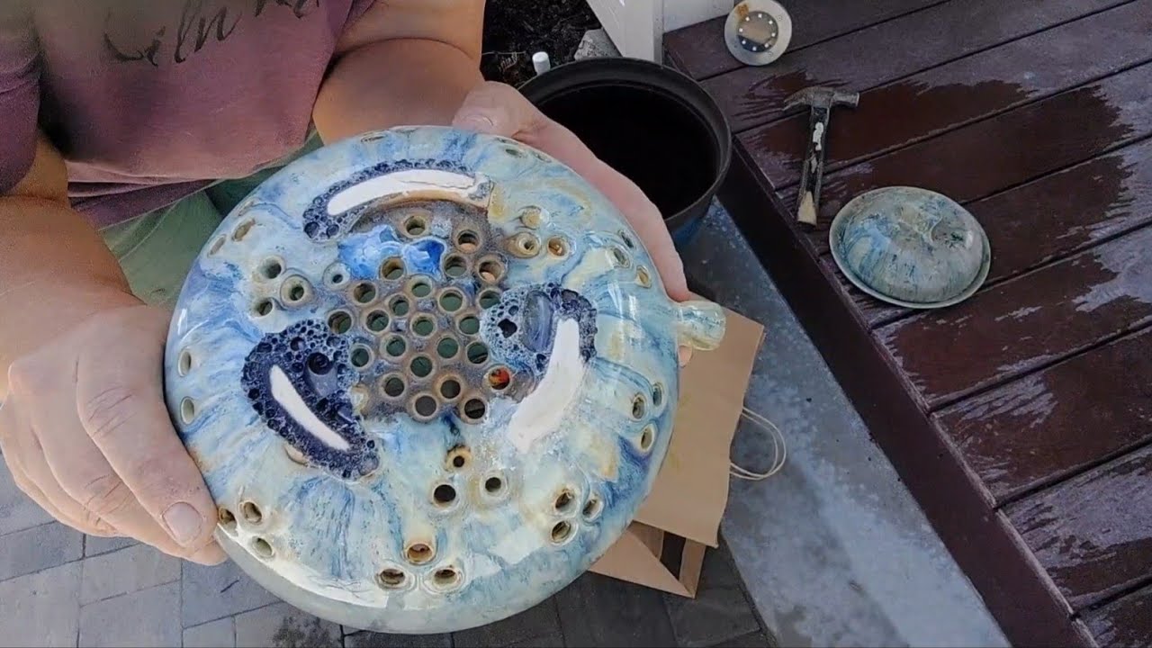 What to do with unsellable pottery? Break it! - YouTube