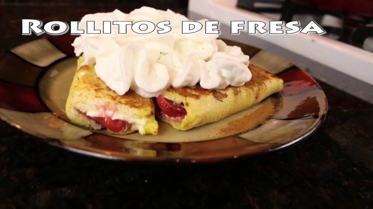 Strawberry Roll ups with Cream Cheese. Rollitos de Fresa con Queso ...