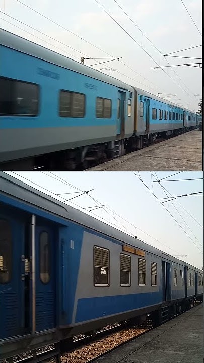 LHB coches Express train vs ICF coches DMU train speed difference - YouTube