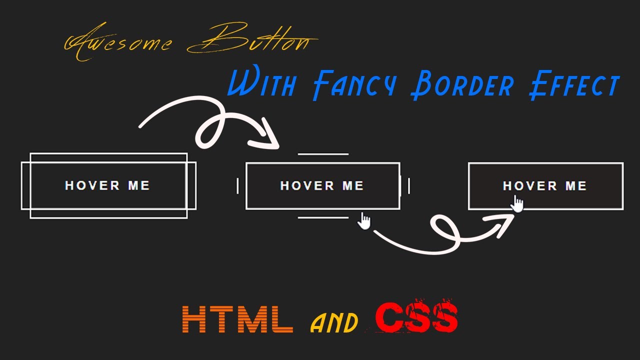 Button with fancy border hover effect Using Only HTML & CSS @informativeworld713 - YouTube